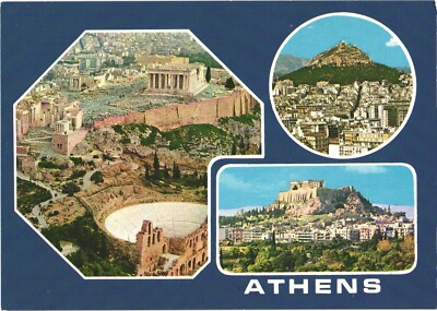 Athens Greece Acropolis of Athens Ancient Temples and Parthenon ...