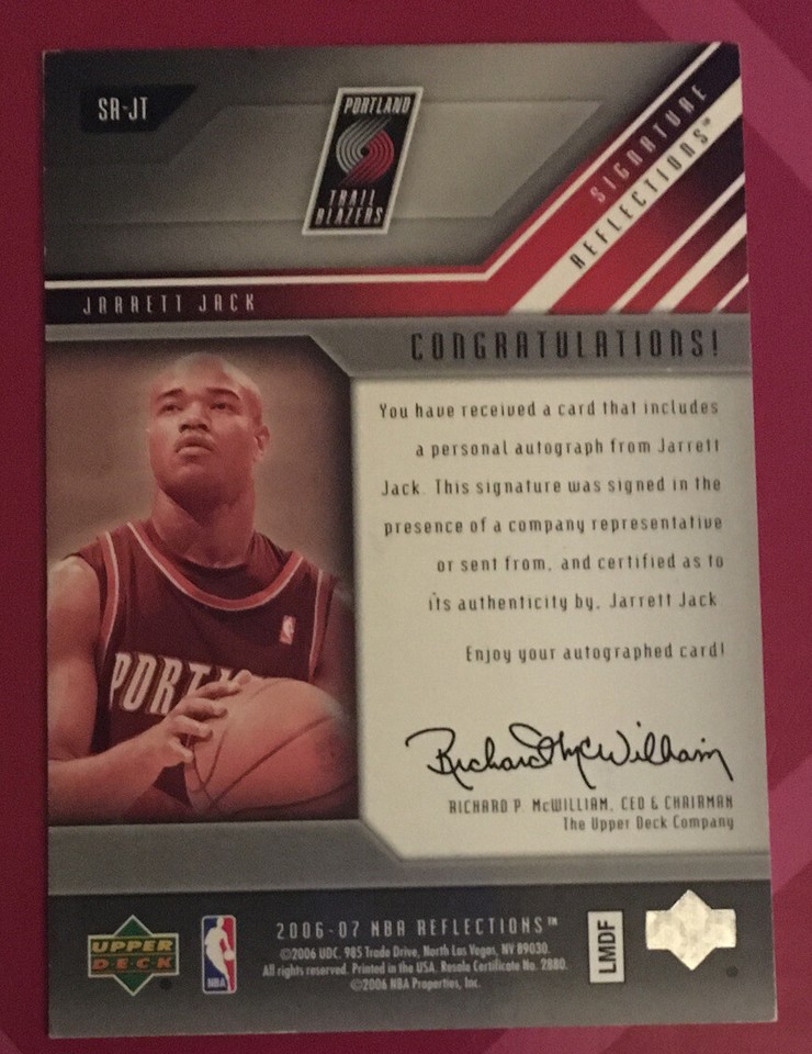 2006-07 Reflections Signature Jarrett Jack Auto | eBay