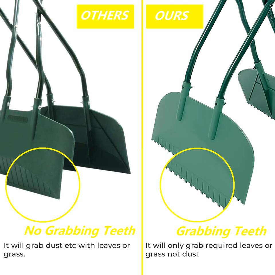 Long Handled Detachable Leaf Collecting Rake Grab Garden Leave ...