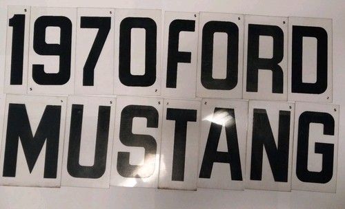 1970 FORD MUSTANG Sign LETTERS - 1971 1969 ORIGINAL OEM Rare Boss ...