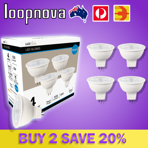 Luce Bella 6W 500lm MR16 GU5.3 Daylight DL 36° 60° LED Globe Downlight ...