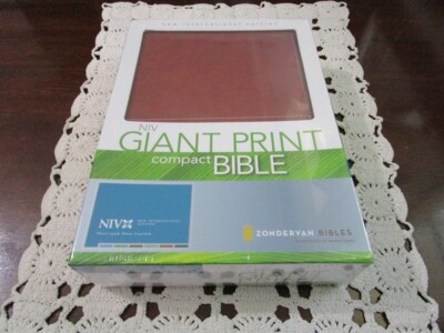 NIV 1984 LARGE PRINT BIBLE, 12PT, SIERRA /BLACK LS - NEW!! Personal ...
