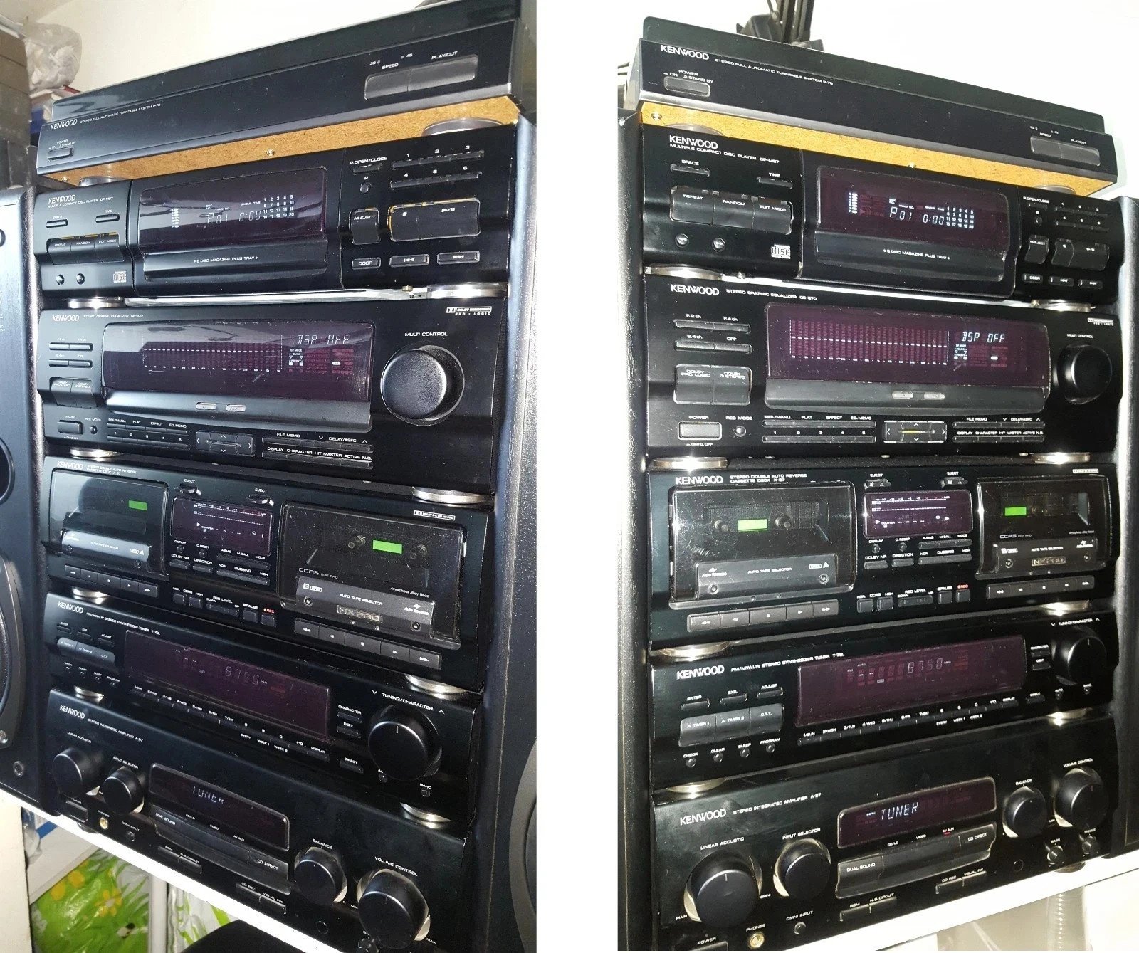 KENWOOD HiFi 6 pieces Stack system separates A-97 X-87 T-76L GE-970 DP ...
