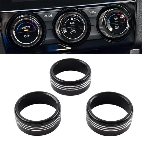 3pc AC Climate Control Knob Ring Covers For Subaru Forester XV ...