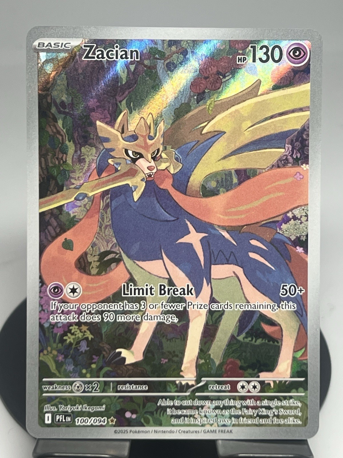 Zacian 2025 Mega Evolution: Phantasmal Flames #100/94 Illustration Rare ...