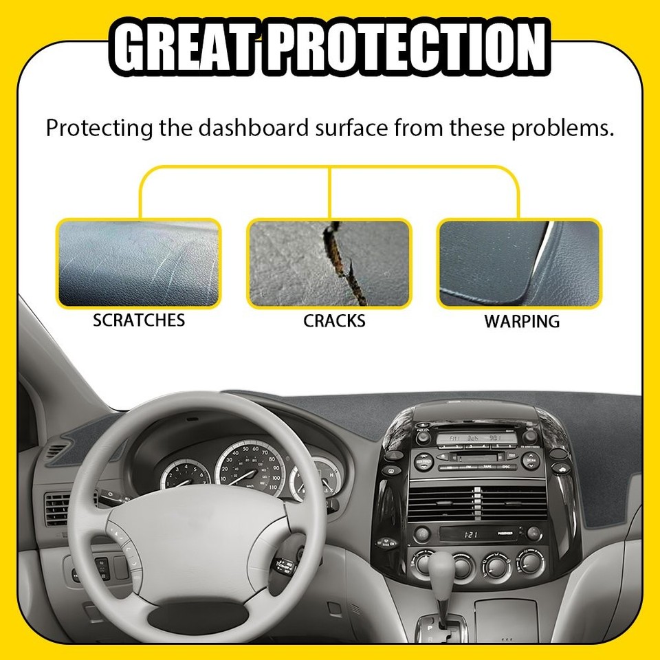 Dashmat Dash Cover Dashboard Mat Car Interior Pad For Toyota Sienna ...