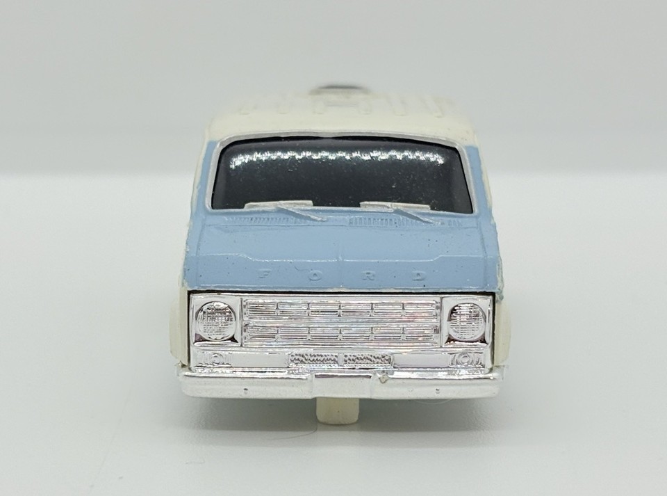 1976 AURORA AFX FORD STREET VAN WHITE BLUE SLOT CAR BODY MINT NEW NEVER ...