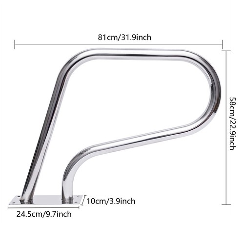 32x23"Pool Railing for In ground Pool 304 Stainless Steel Pool Safety ...