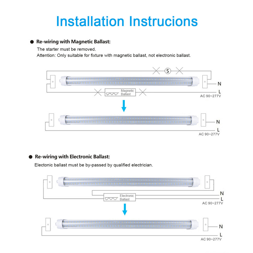 R17D HO T8 8FT Led Tube Light Bulbs 65W 90W V Shaped 8Foot Led Shop ...