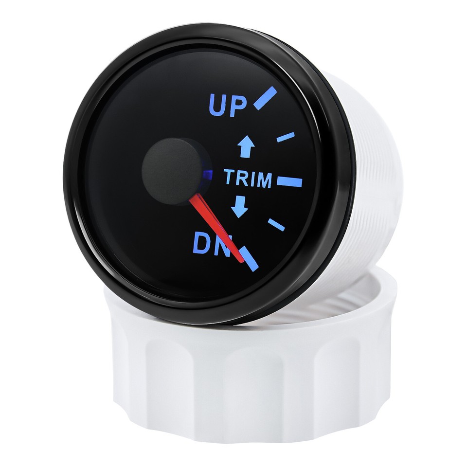 52mm Boat Trim Gauge 0-190ohms 7 Color Marine Trim Tilt Indicator Up ...