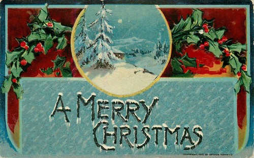Postcard Christmas 1916 Embossed Arthur Horwitz Vilage Holy Branch | eBay