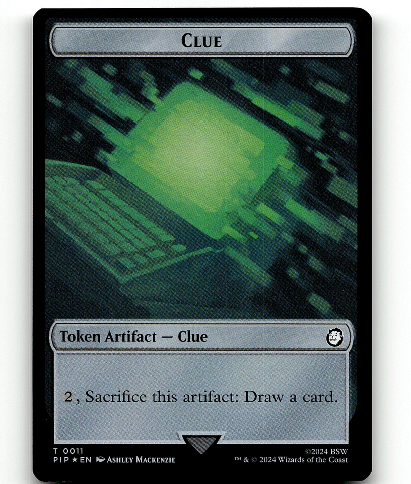 FOIL - MTG Junk Clue Double-Sided Token - Universes Beyond: Fallout | eBay