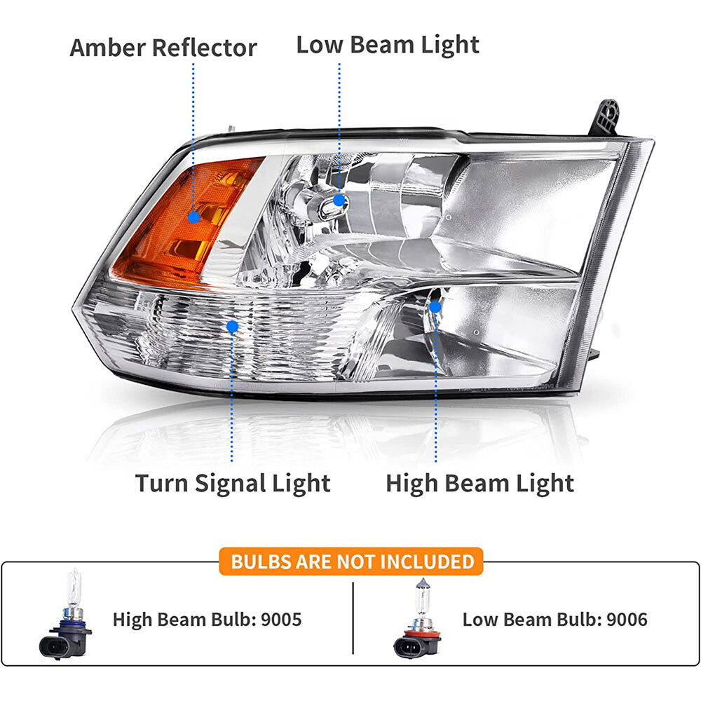 Dodge RAM Headlight MAGNA 50693B 1 Pair for sale online | eBay