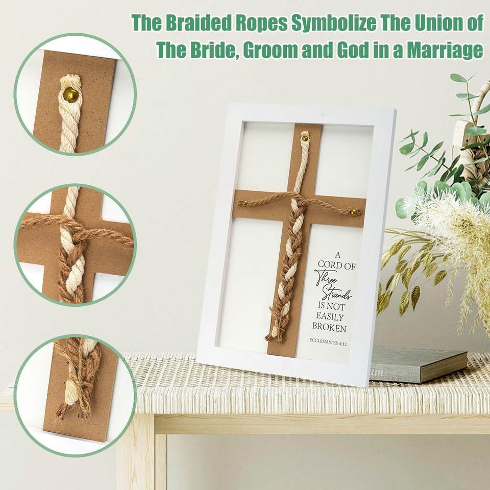 slcinwzdt A Cord of Three Strands Wedding Sign, Unity Cross for Wedding ...
