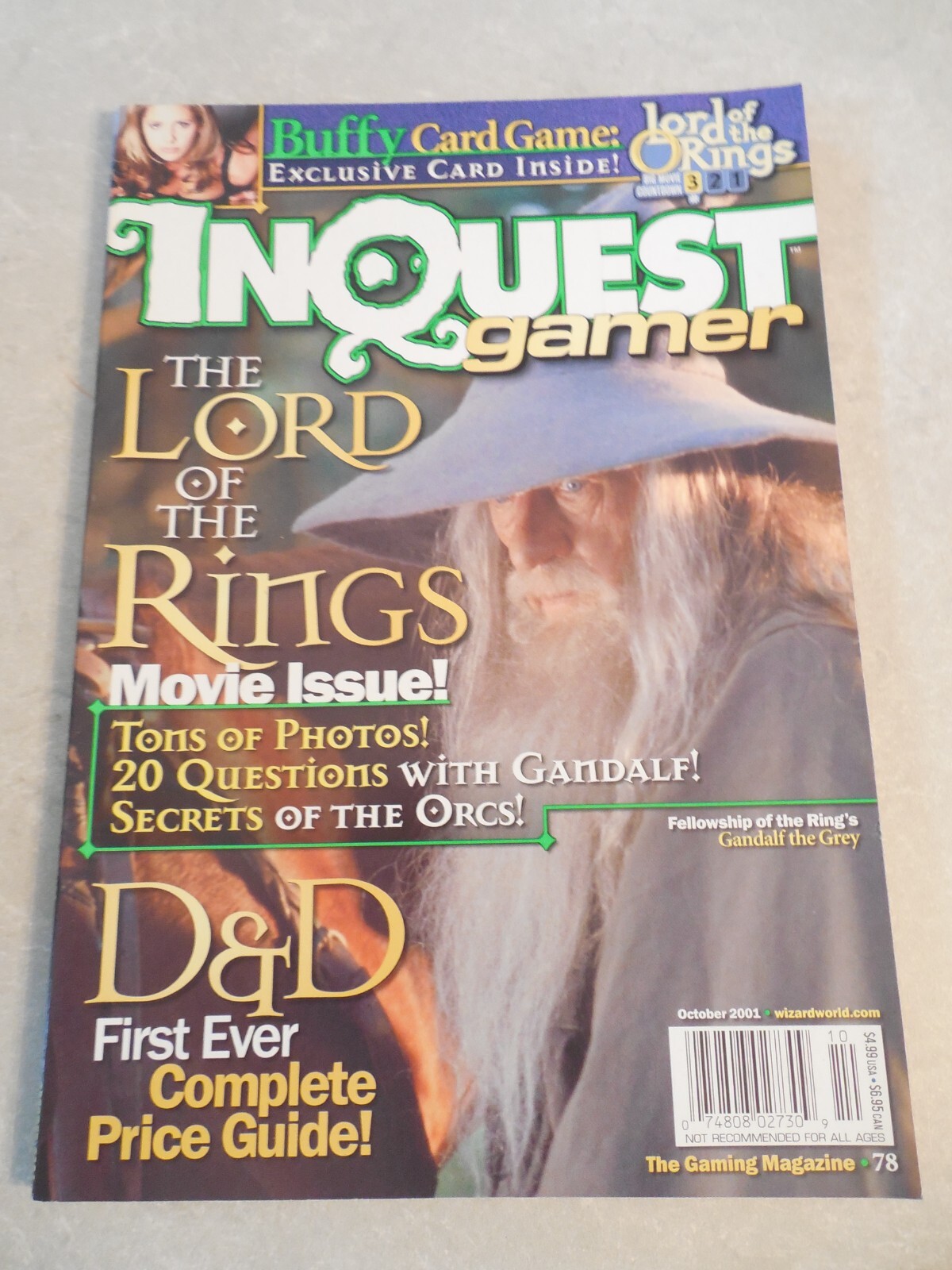INQUEST GAMER Magazine #78, OCTOBER 2001, LORD OF THE RINGS Cover ...