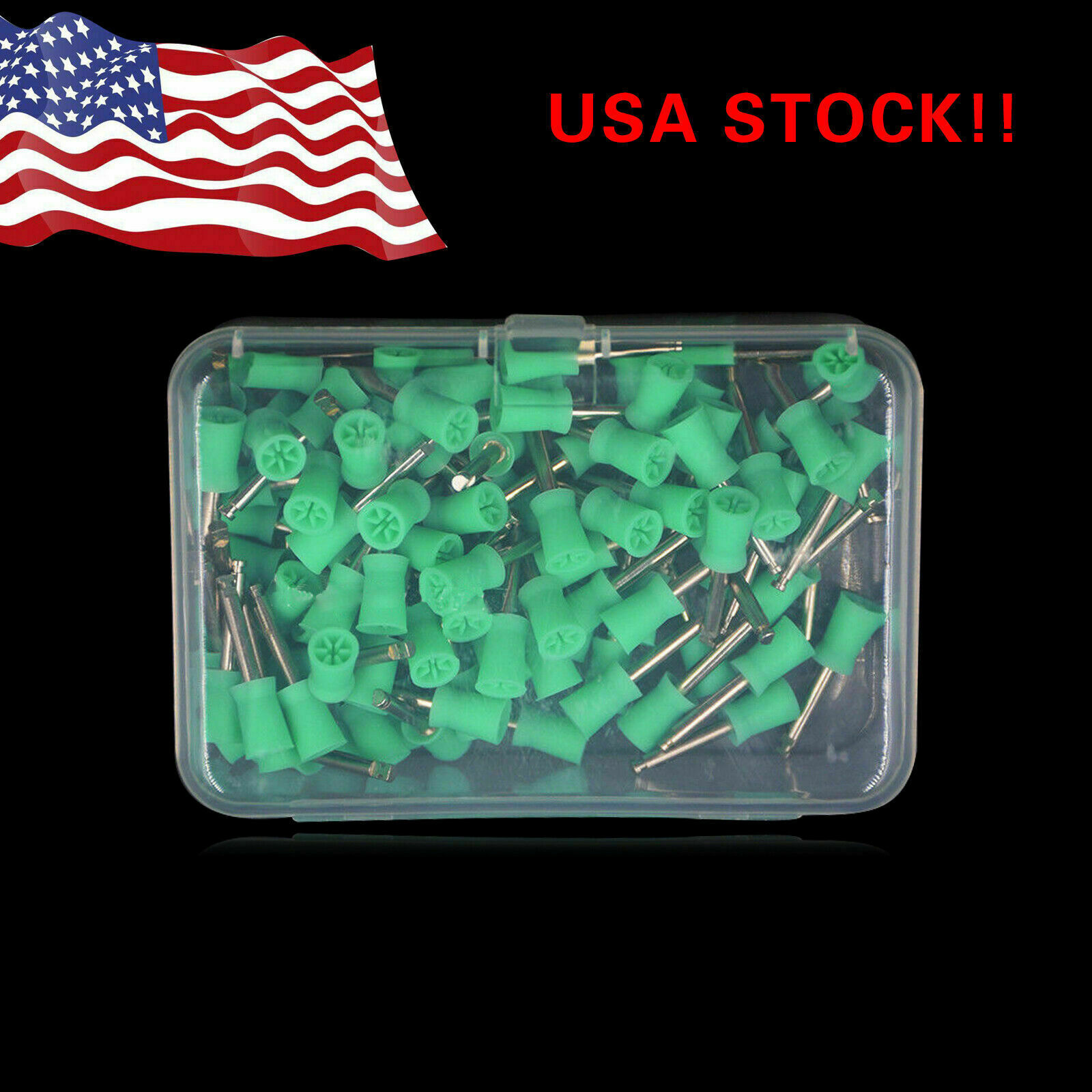 100-1000*Dental Latch Type Tooth Prophy Polishing Cups Polish Brush ...