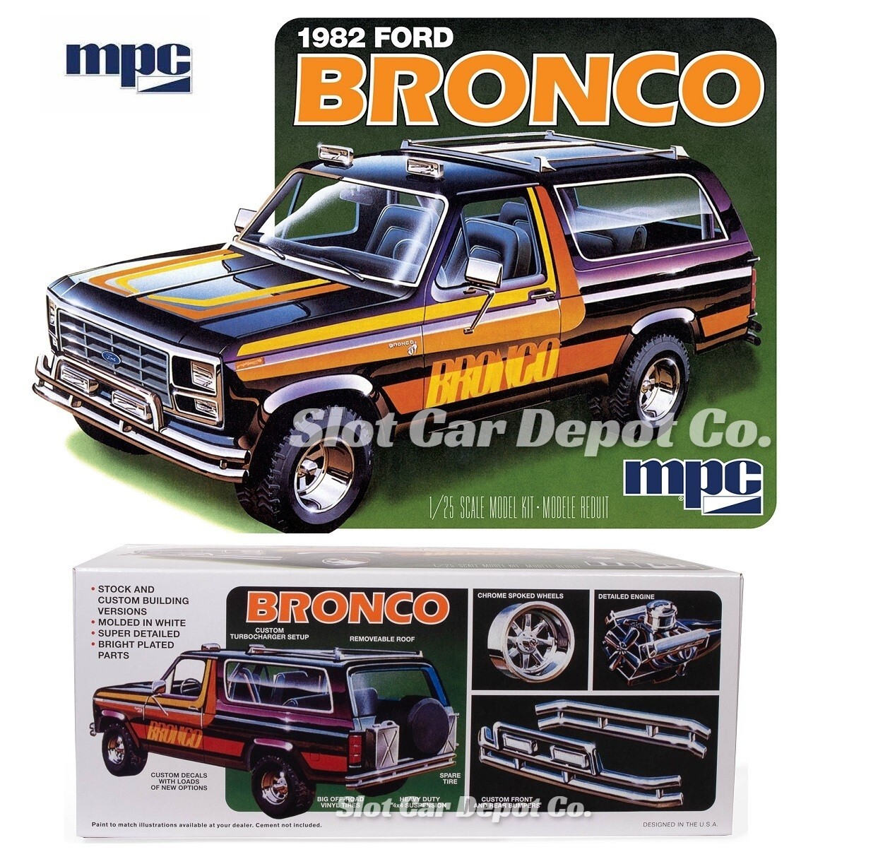 MPC Model Kit '82 Ford Bronco 1:25 Scale Skill Level 2 MPC991 | eBay