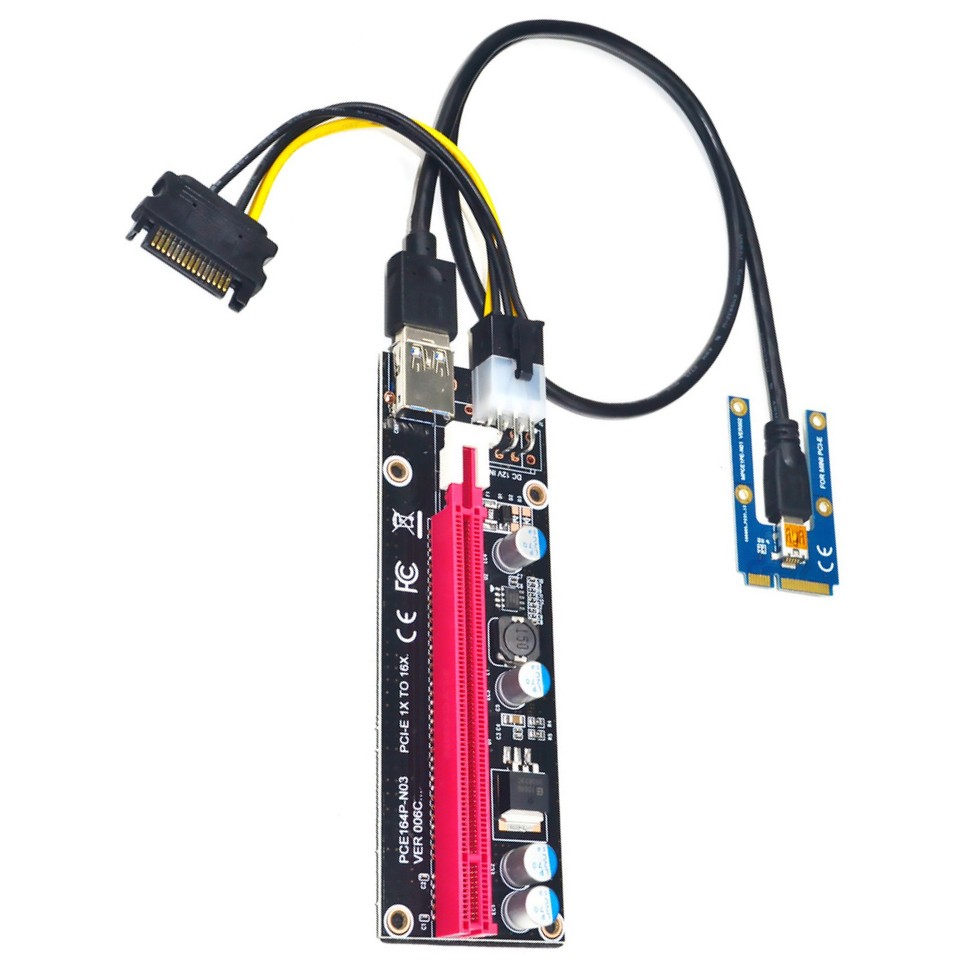 Mini PCIe to PCI 16X Riser PCI-E 16x Slot Adapter For Laptop External ...