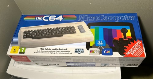 The c64 Maxi Commodore Full Sized Keyboard With Additional Game Stick ...