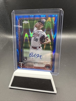 2025 Topps Chrome David Festa RC Rookie Auto Bluewave Refractor /150 | eBay