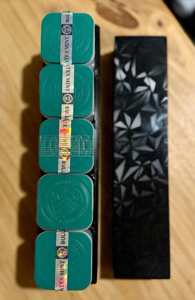 BLACK 3DP Silver Eagle Mini Monster Box Holds 5 US Mint Tubes Coin ...