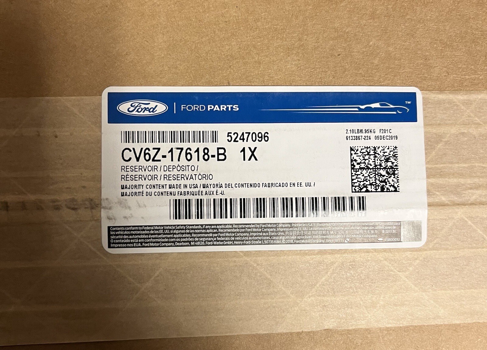 Washer Reservoir Sedan Fits 2012-2018 Ford Focus OEM CV6Z17618B for ...