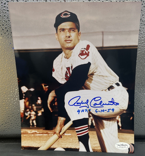 Rare ROCKY COLAVITO Signed Cleveland Indians "4 HRs 1959" 8x10 PHOTO ...