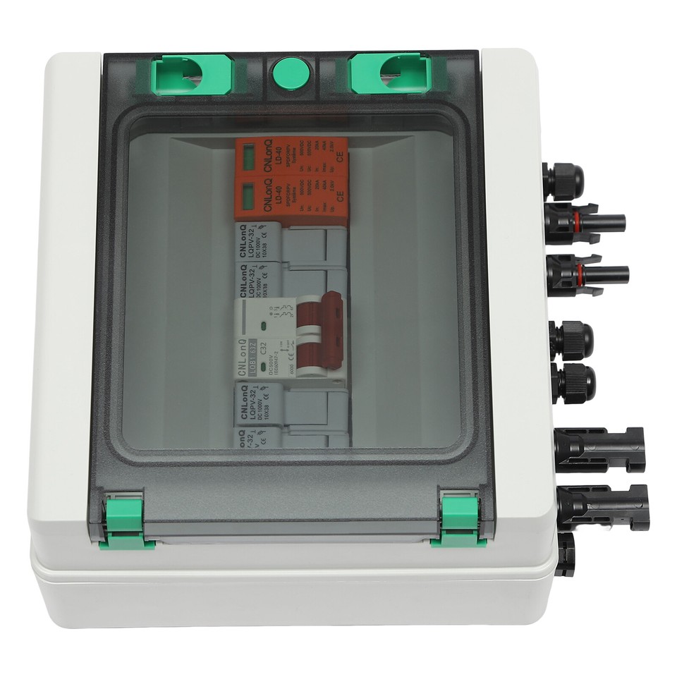 DC 500V / 1000V Solar PV Combiner Box 2 Strings Circuit Breaker For ...