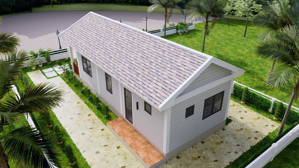 15x40 Feet Small House Plan 4.5x12 Meter 2 Beds 1 Bath PDF & (A4 Hard ...