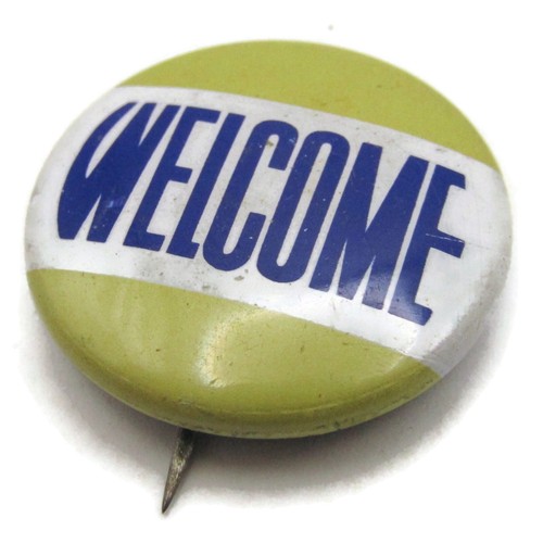 Welcome Pin Button Vintage High School Design | eBay