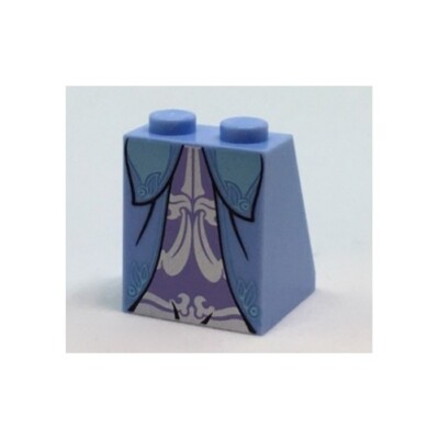 LEGO - Minifig, Dress / Skirt Layered, Blue Trim & Lavender Panel w ...