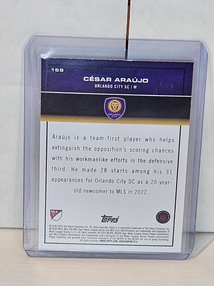 Cesar Araujo 2023 Topps MLS Soccer #169 Gold 22/50 | eBay
