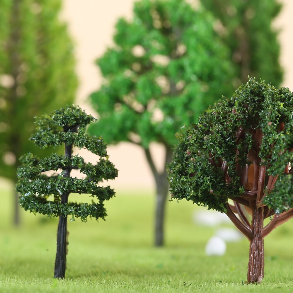 60Pcs Mixed Miniature Garden Model Tree for Train Scenery Landscape ...