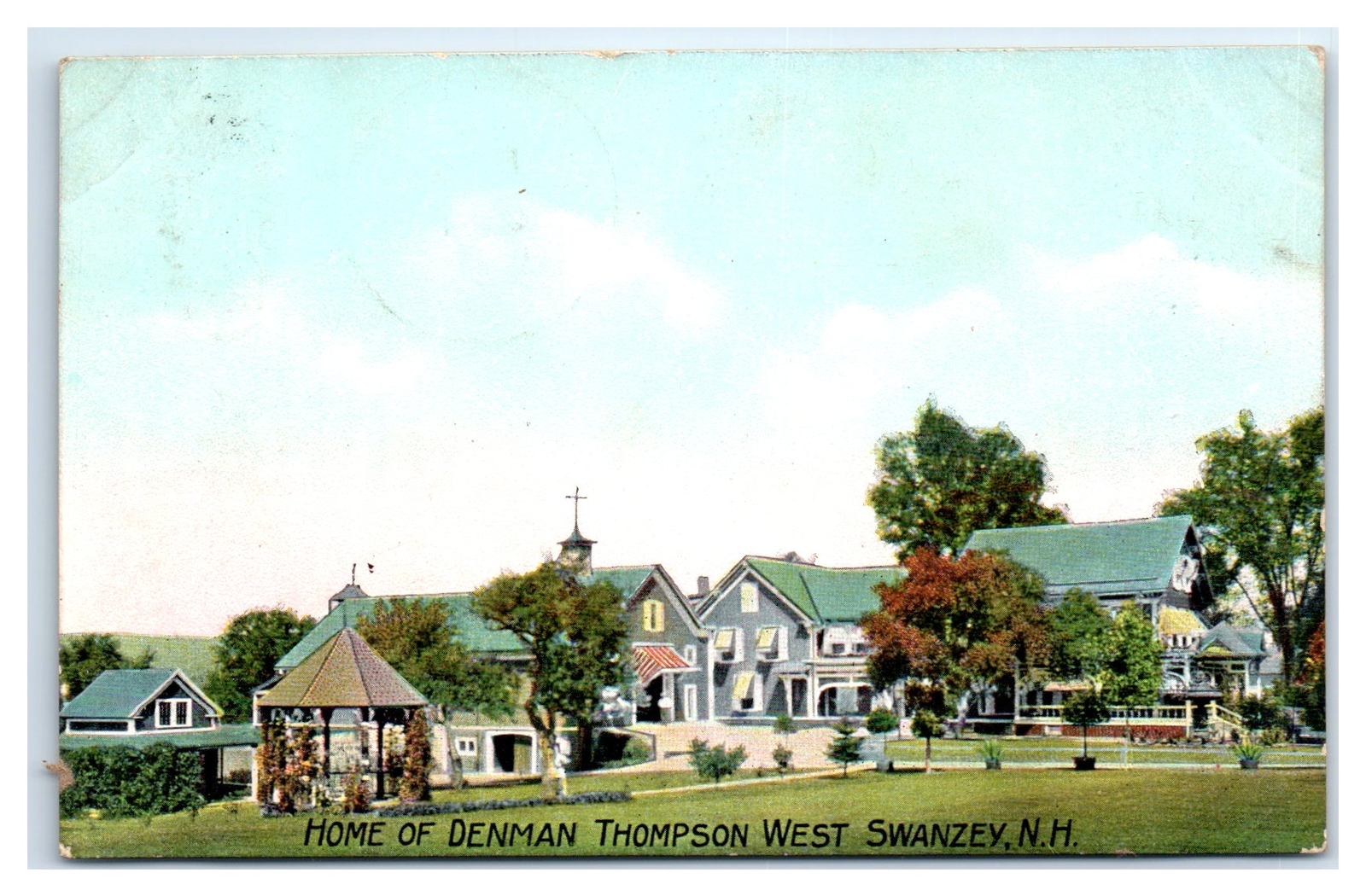 SWANZEY, NH Postcard- HOME OF DENMAN THOMPSON WEST SWANZEY NH | eBay