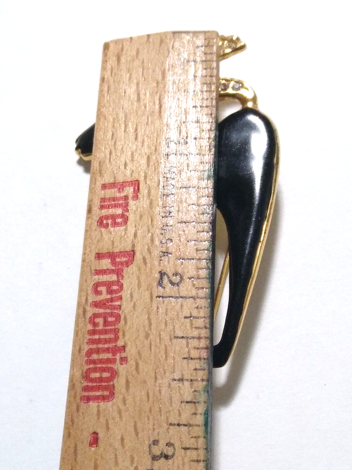 VTG SASSY GLAM ENAMEL Black MCM Hump Back Cat RHINESTONES BROOCH | eBay