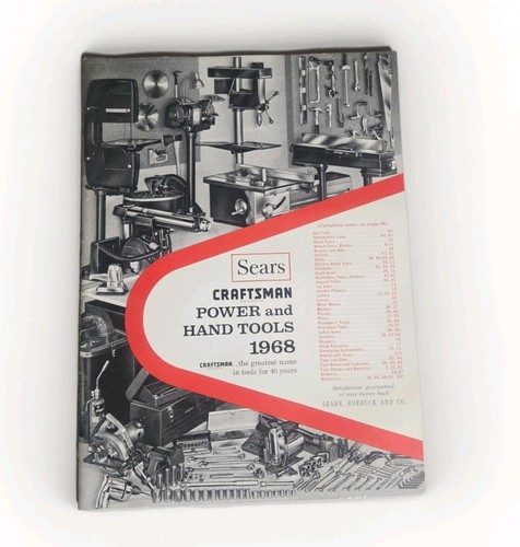 Vintage Sears Craftsman Power And Hand Tools Catalog 1968 99 Pages ...