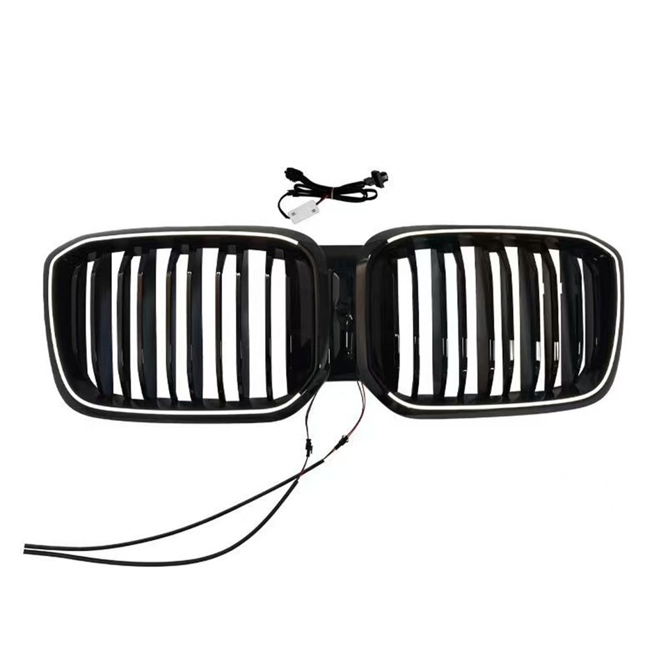 Car Front Kidney Grille Double Line For BMW X3 X4 2022-2024 Black With ...