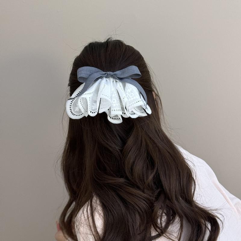 New Ins White Skirt Hair Clip Sweet Knot Sa Top Clip Classic Spring ...