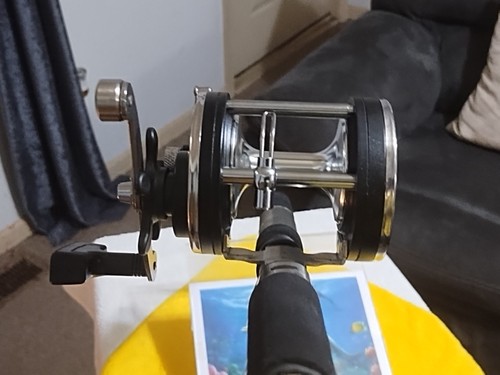 New Trolling Fishing Rod Contender 7' Med 20-25lb And Reel Calypso Blue ...