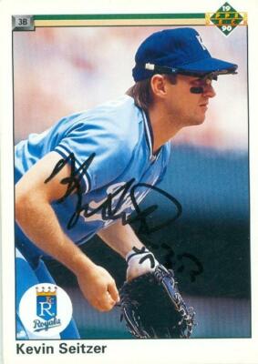 Kevin Seitzer autographed baseball card Kansas City Royals 1990 Upper ...