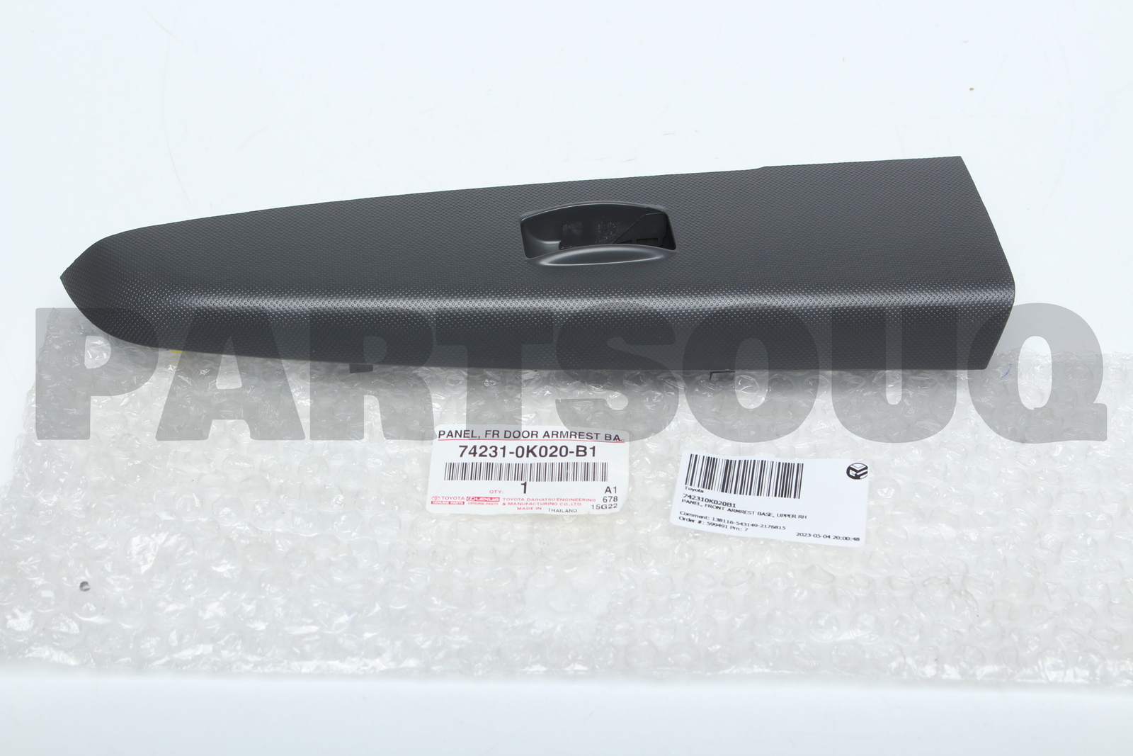 742310K020B1 Genuine Toyota PANEL, FRONT ARMREST BASE, UPPER RH 74231 ...