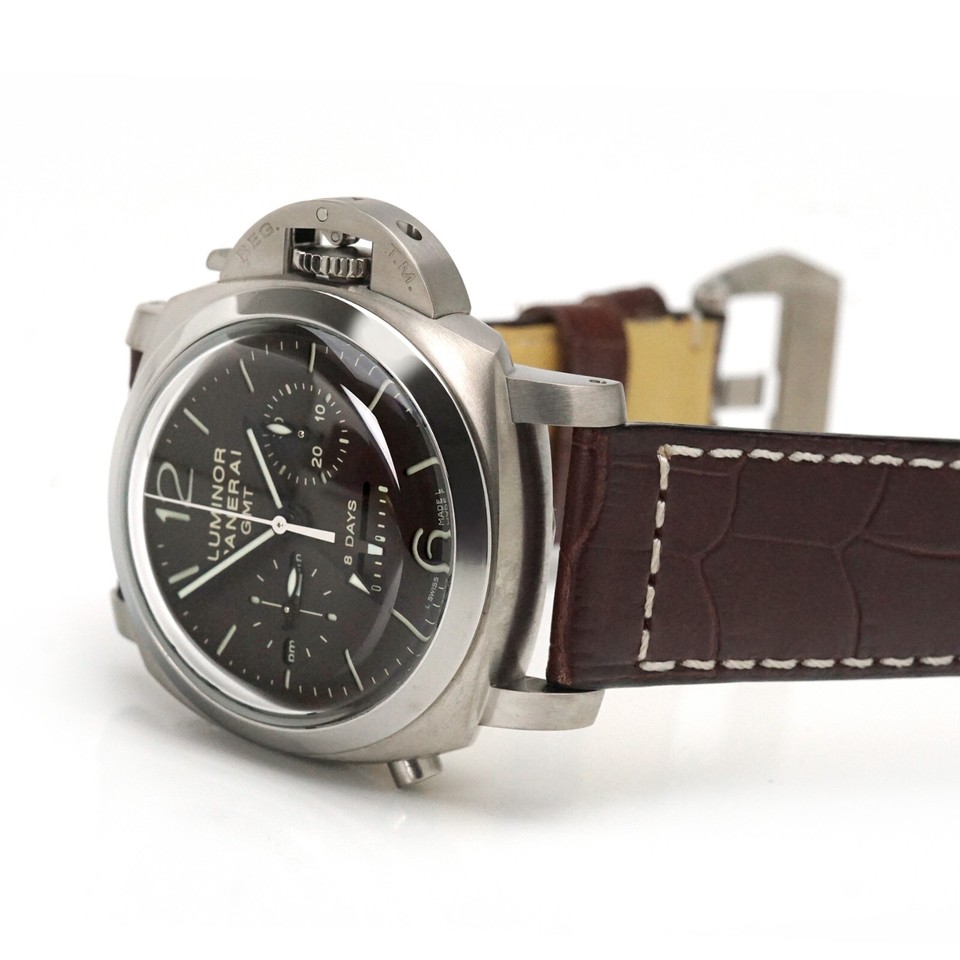 Panerai Luminor 1950 Chrono Monopulsante 8 Days GMT Titanio Wristwatch ...