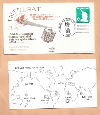 INTELSAT 3A 5th GLOBAL TV SAT DEC 18,1968 PAFB SPACECRAFT SWANSON SPACE ...