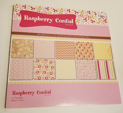 Raspberry Cordial Stack Scrapbooking Scrapbook Paper 12x12 60 Sheets ...