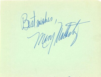 Mary McCarty - Signed Album Page | eBay