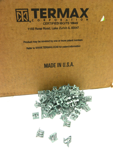 100 Pc Metal Fastener Clip 1/2 X 1/2" Vehicle Car Retainer Mould Trim ...