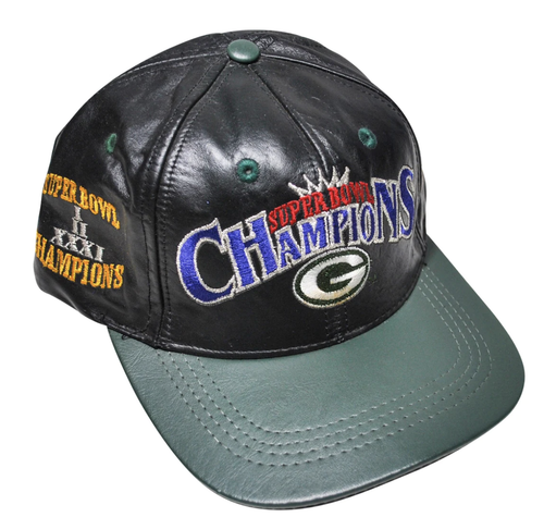 Vintage Green Bay Packers Super Bowl Leather Snapback | eBay