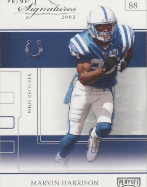 2002 Playoff Prime Signatures - Marvin Harrison #24 Sample Silver for ...