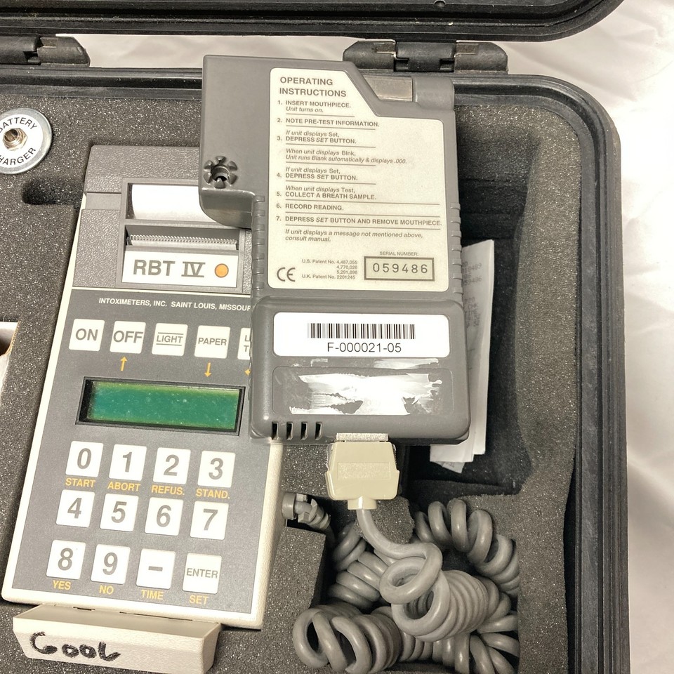Intoximeter Alco Sensor RBT IV w/ Case + Accessories, NEEDS BATTERY ...