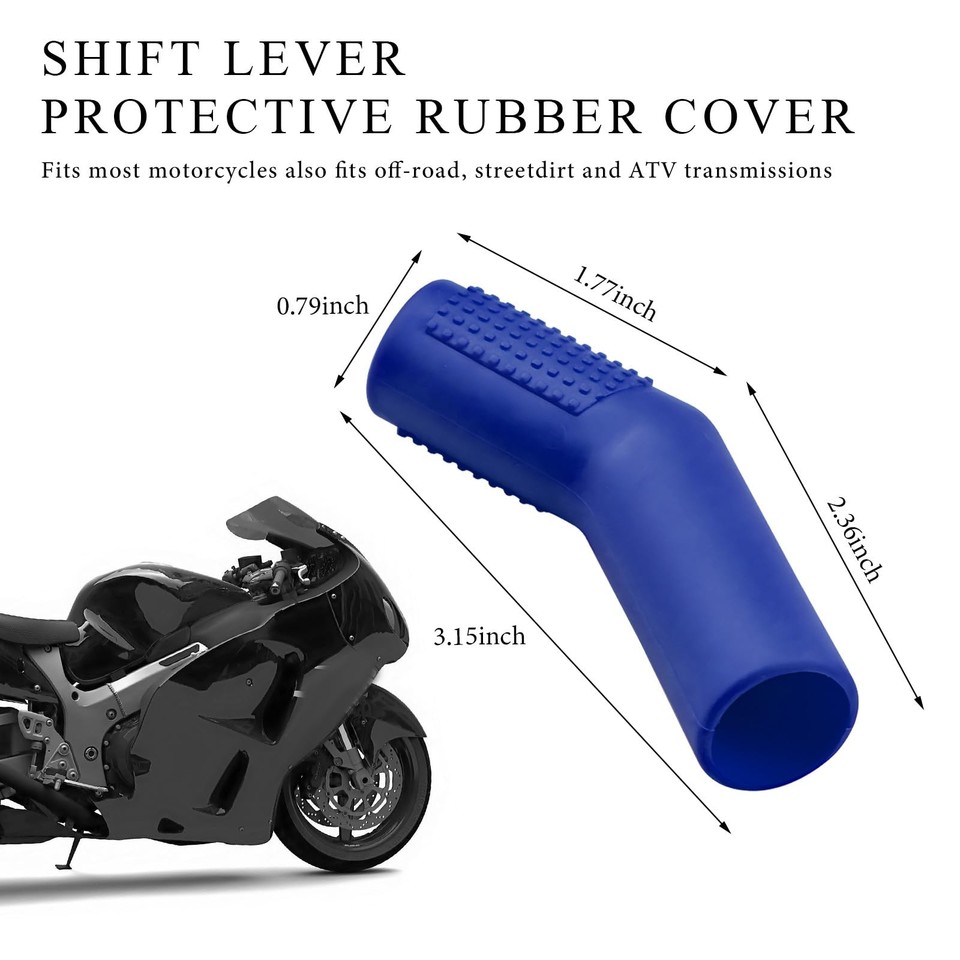 DXNQ 2PCS Motorcycle Rubber Gear Shift Lever Shoe 3.15×0.79 inches ...